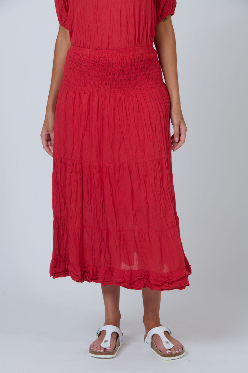 Midi Skirt in Chilli– Dalcheri
